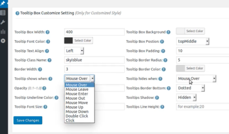 WordPress Tooltips Video Tutorial 6: custom tooltip box color, font ...