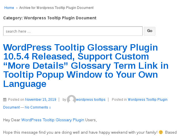 How to Search WordPress Tooltips Document? | Wordpress Tooltips Plugin