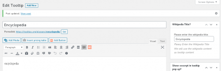 WikiPedia Tooltip | Wordpress Tooltips Plugin